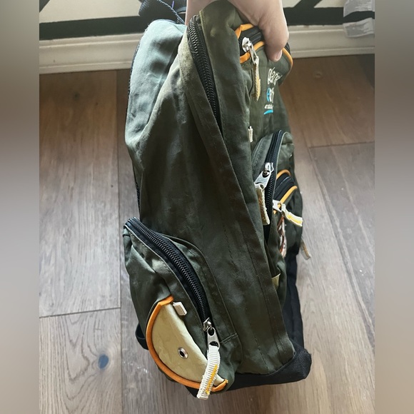 BBC | Bags | Planet Earth By Bbc Green With Orange Piping Backpack ...